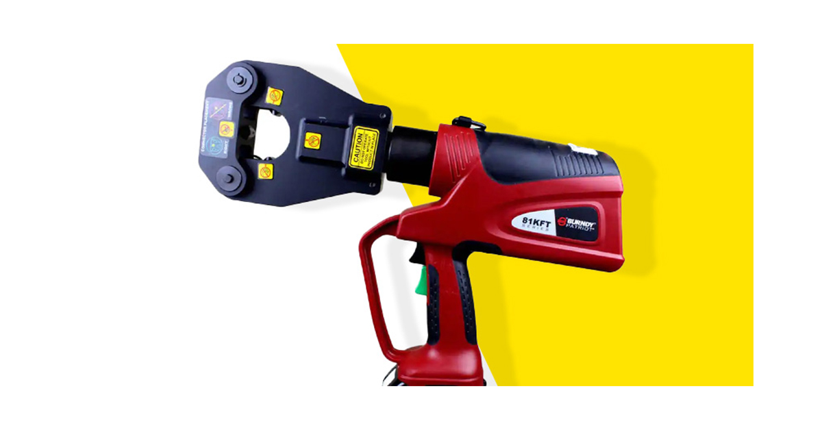 Burndy: PATRIOT 4-POINT 6-Ton Dieless C-Head Battery Actuated Crimper ...